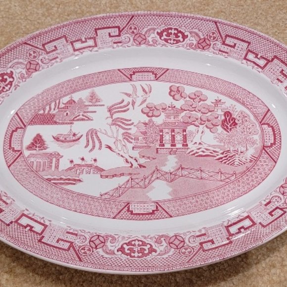Homer Laughlin | Dining | Homer Laughlin 35 Oval Serving Platter Pink ...